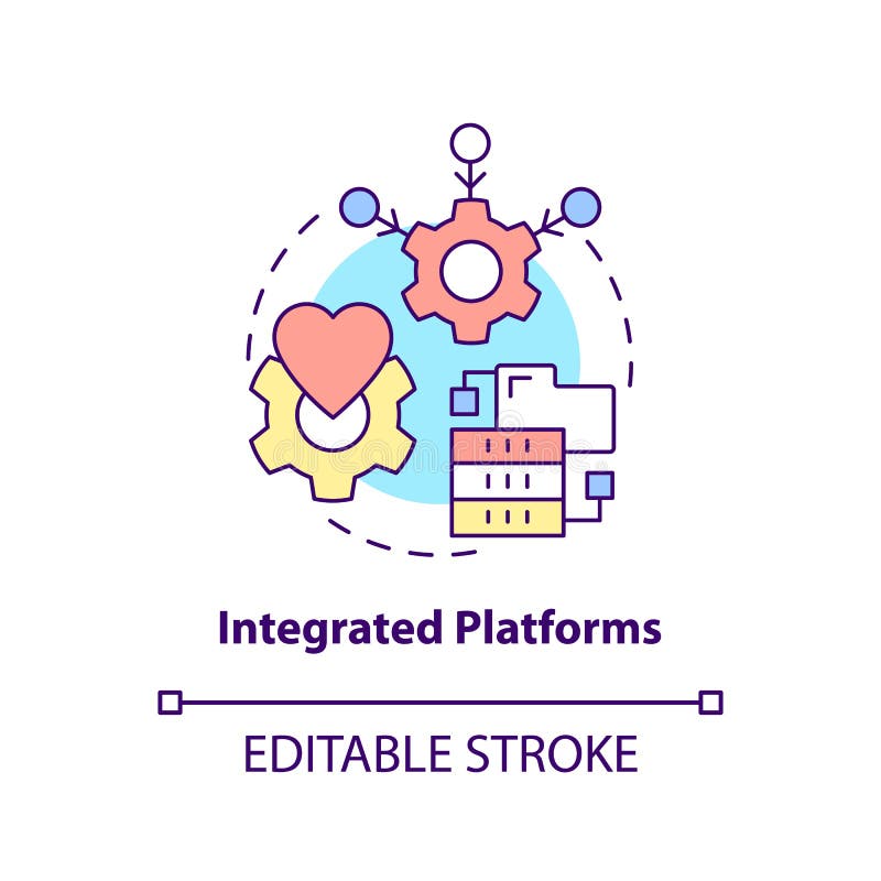 Integrated Platforms Concept Icon Stock Vector - Illustration of ...