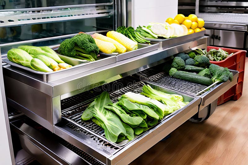 Integrated Produce Wash Station with Fold Down Grate Stock Illustration ...