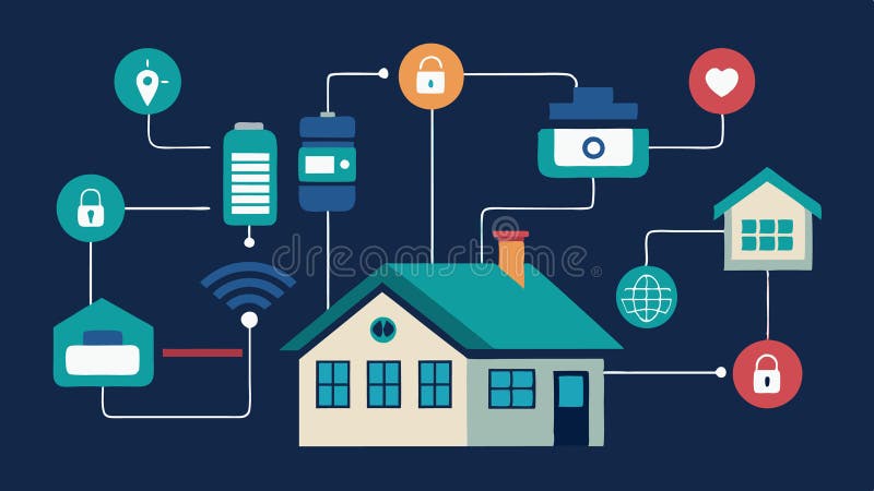 Integrated Security Systems a Neighborhood with Security Cameras Linked ...