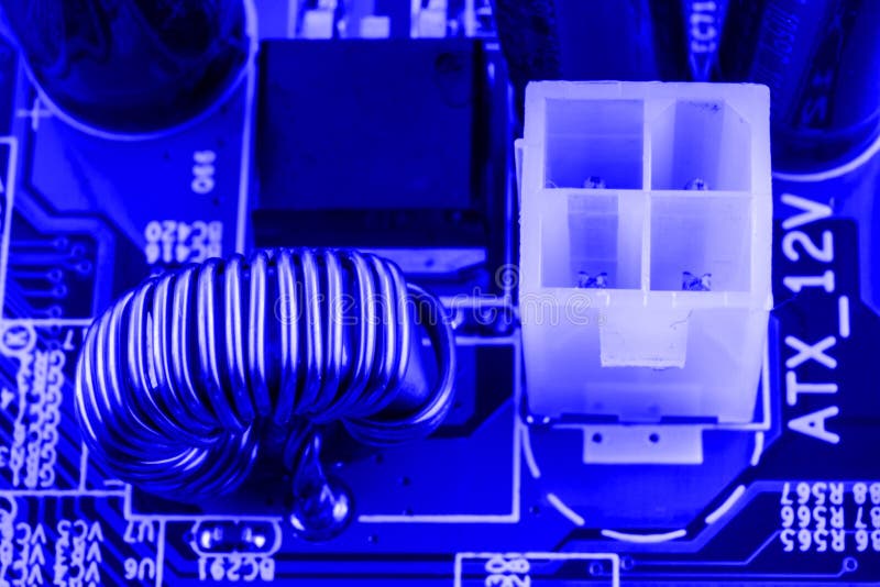 Integrated Semiconductor Microchip Microprocessor on Circuit Board ...