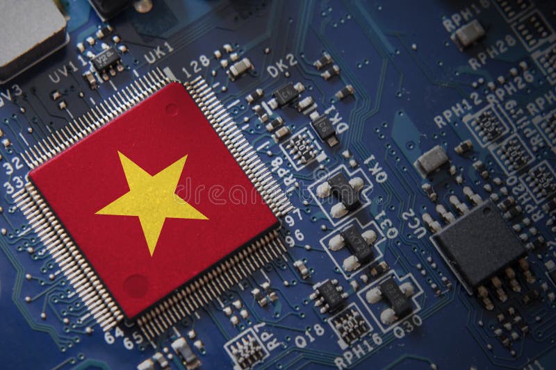Integrated Semiconductor Microchip with Vietnam Flag Stock Image ... Integrated Semiconductor Microchip with Vietnam Flag Stock Image ...