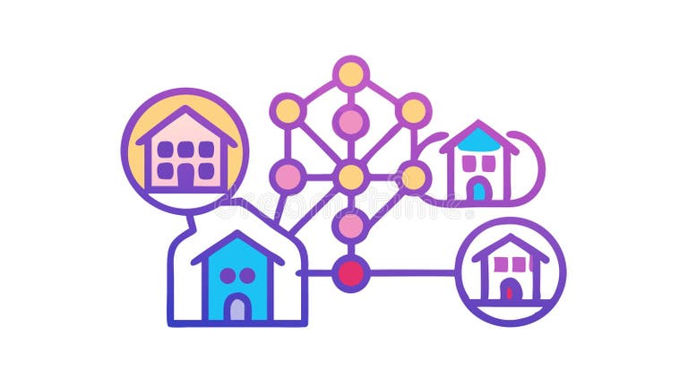 Integrated Smart Home System, Connectivity, Vector Design Generative AI ...