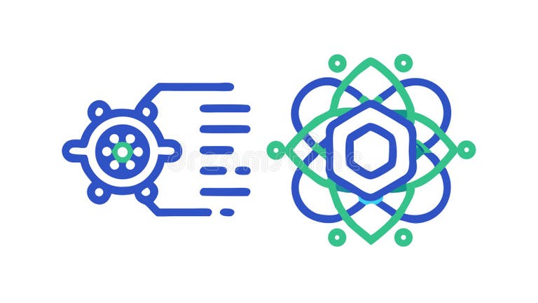Integrated System Icon, Data Management Network Solutions. Vector Design Generative AI Stock ...