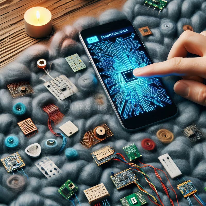 Integrating Electronics into Wool Garments for Smart Functional Stock Illustration ...