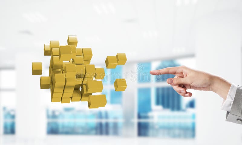 Integrating New Technologies Concept with Cube Figure Floating I Stock ... Integrating New Technologies Concept with Cube Figure Floating I Stock ...