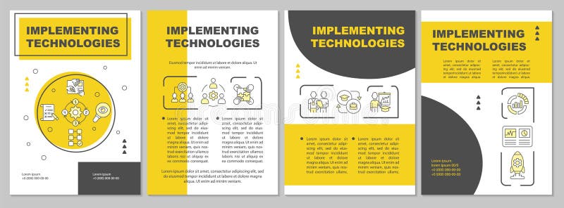 Integrating Technologies Brochure Template Stock Vector - Illustration ...