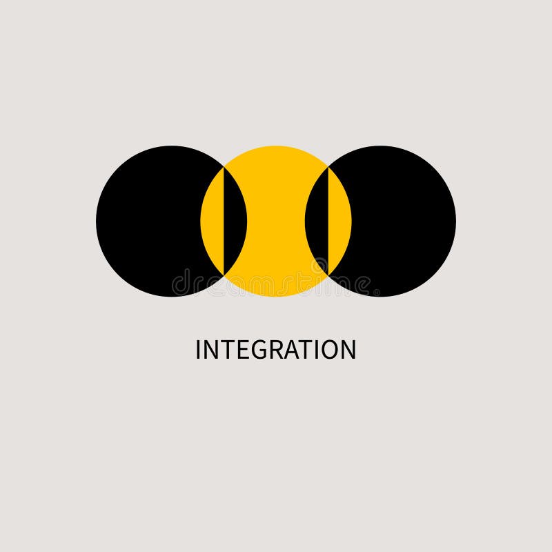Integration Abstract Logo, Three Circles Stock Vector - Illustration of ...