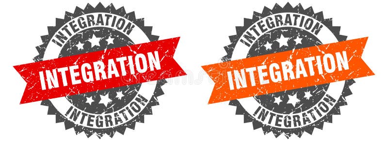 Integration Band Sign. Integration Grunge Stamp Set Stock Vector ...