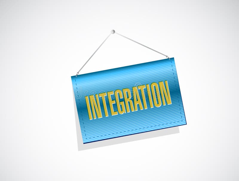 Integration Banner Sign Illustration Design Stock Illustration ...