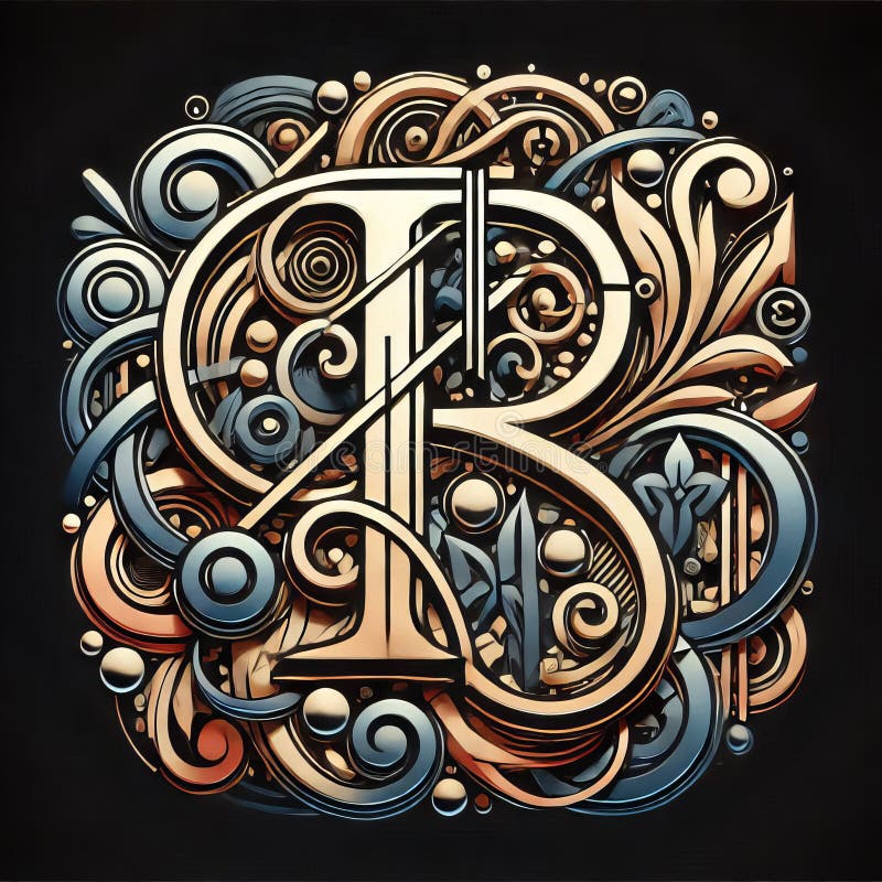 Integration of Calligraphic Letters or Typographic Elements that Stock ...