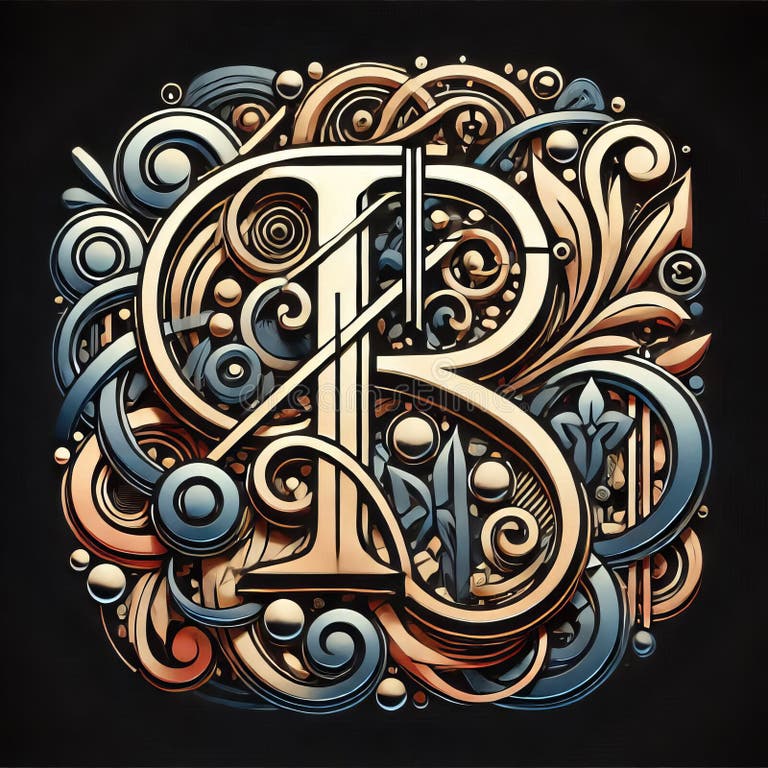 Integration of Calligraphic Letters or Typographic Elements that Stock ...