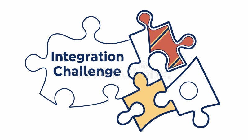 Integration Challenge, Connecting Elements, Vector Design Generative AI ...