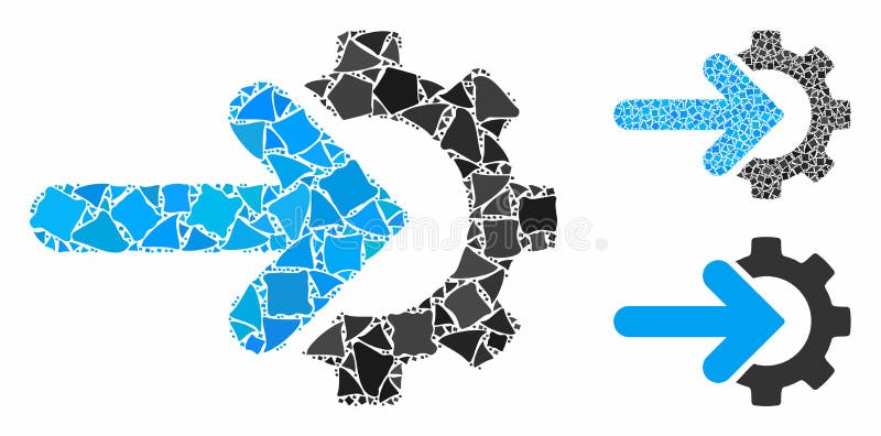 Integration Gear Mosaic Icon of Rugged Pieces Stock Illustration ...