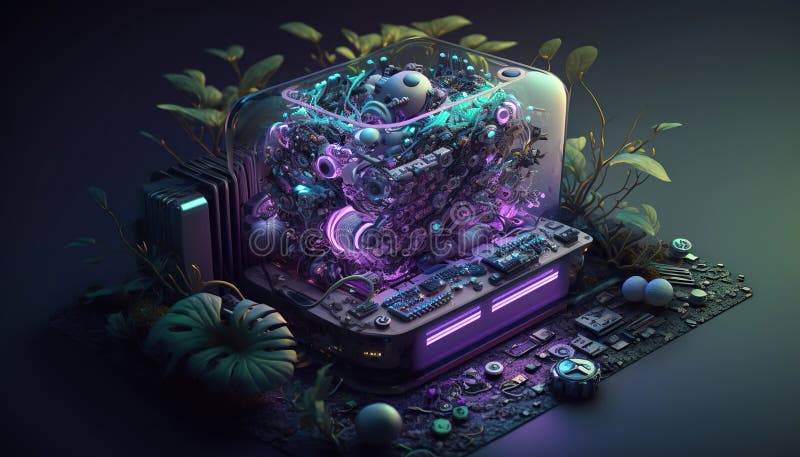 The Integration of Hardware and Digital Ecosystems. Generative AI Stock ...