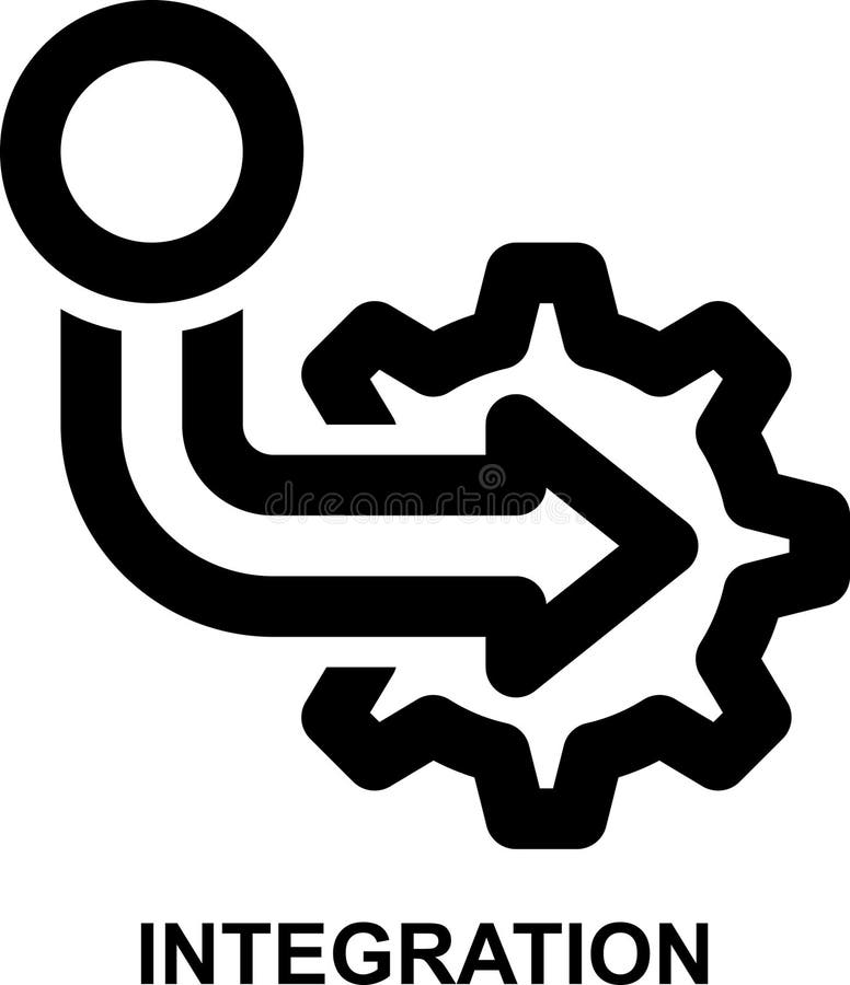 Integration, Integrated, Implementation, Merging, Join, Project Outline Icon Stock Vector ...