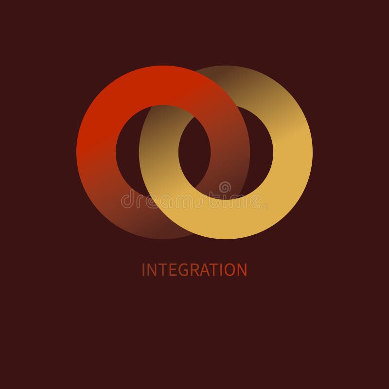 Integration, Interaction Sign Stock Vector - Illustration of ...