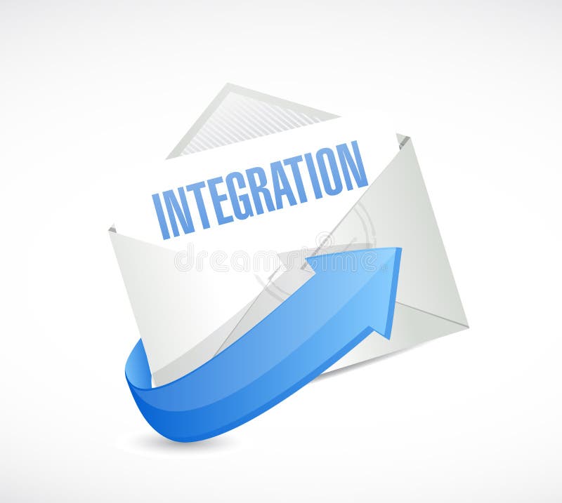 Integration Mail Sign Illustration Design Stock Illustration ...