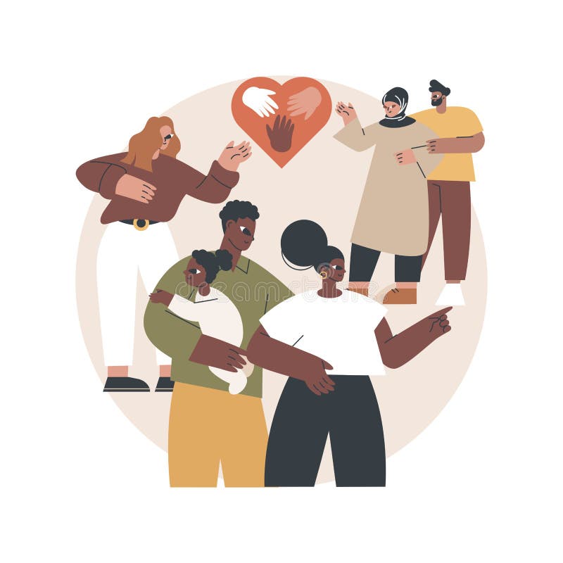 Integration of Migrants Abstract Concept Vector Illustration. Stock ...