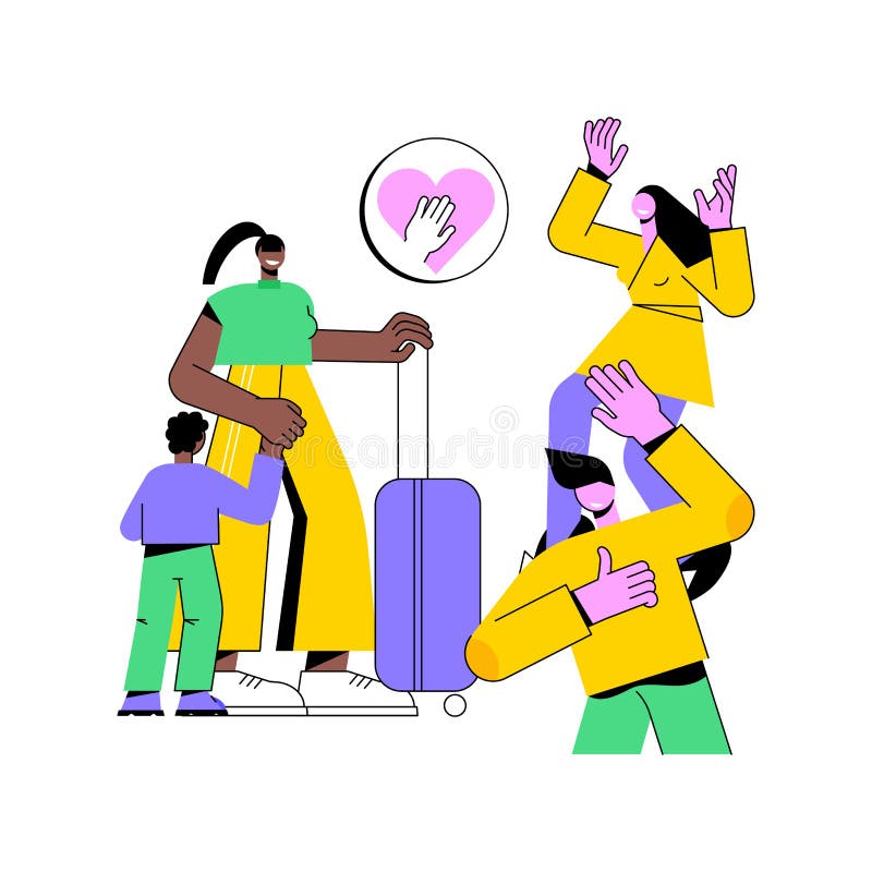 Integration of Migrants Abstract Concept Vector Illustration. Stock ...