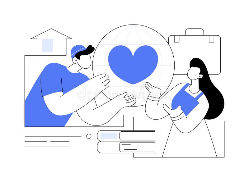 Integration of Migrants Abstract Concept Vector Illustration. Stock ...