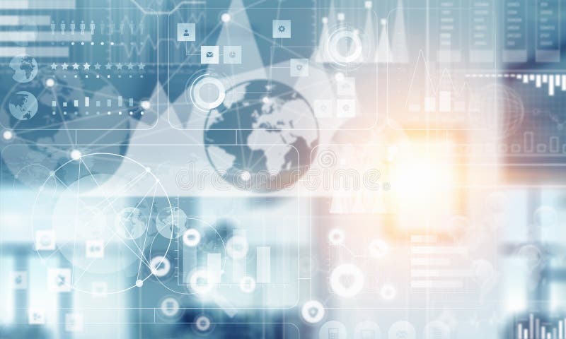 Integration of New Technologies . Mixed Media Stock Image - Image of ...