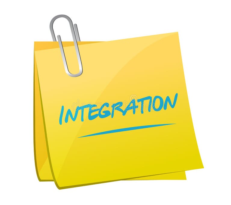 Integration Post Memo Sign Illustration Stock Illustration ...