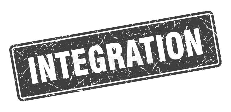 Integration Sign. Integration Round Ribbon Sticker Stock Vector ...
