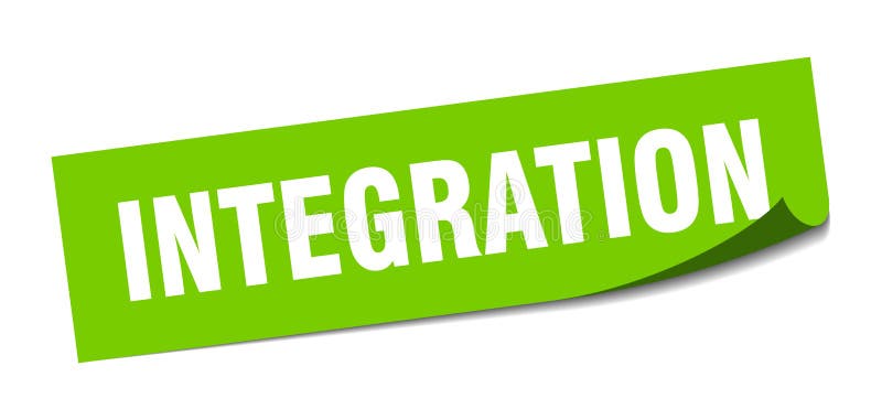 Integration Sticker. Integration Square Sign Stock Vector ...
