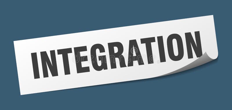 Integration Sticker. Integration Square Sign Stock Vector ...