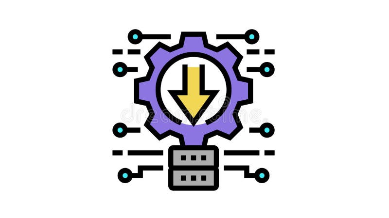Integration System Color Icon Animation Stock Video - Video of error ...