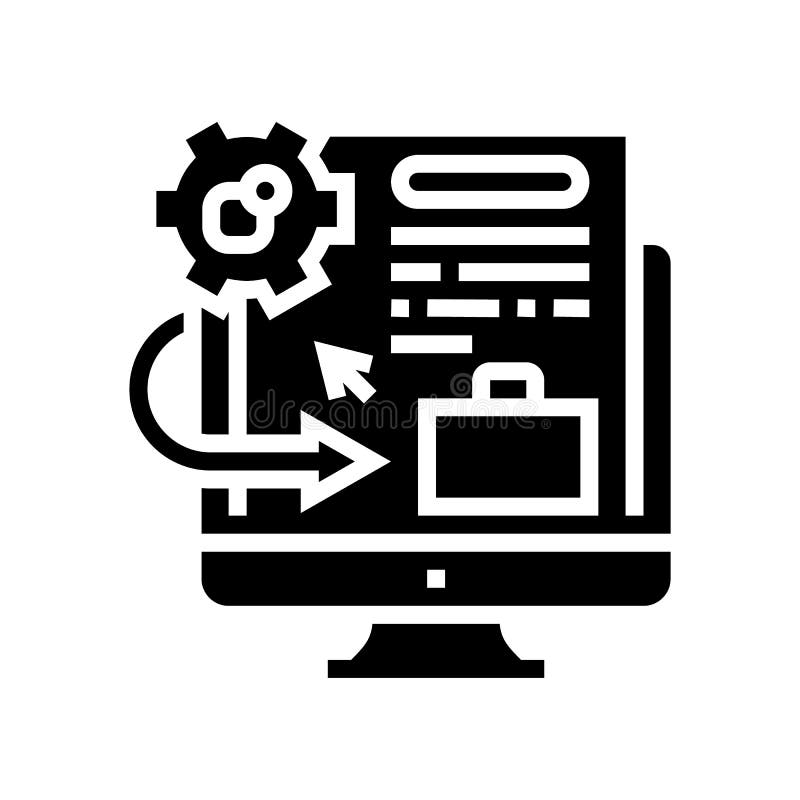 Integration System Glyph Icon Vector Illustration Stock Vector