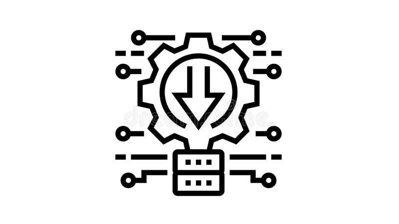 Integration System Line Icon Animation Stock Video - Video of symbol ...