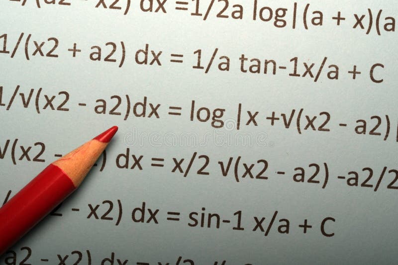 Integration Techniques in Math Stock Photo - Image of logic, solutions ...