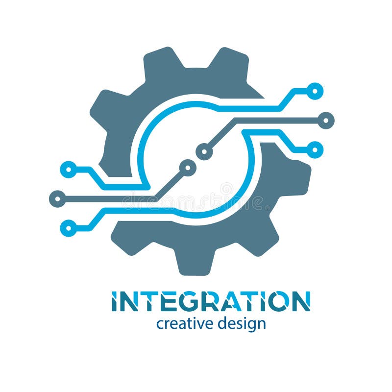 Integration. Template Automation of a Mechanized Process Stock Vector ...