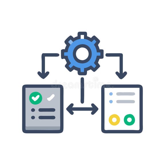 Integration Testing Icon for Software Development Stock Vector ...