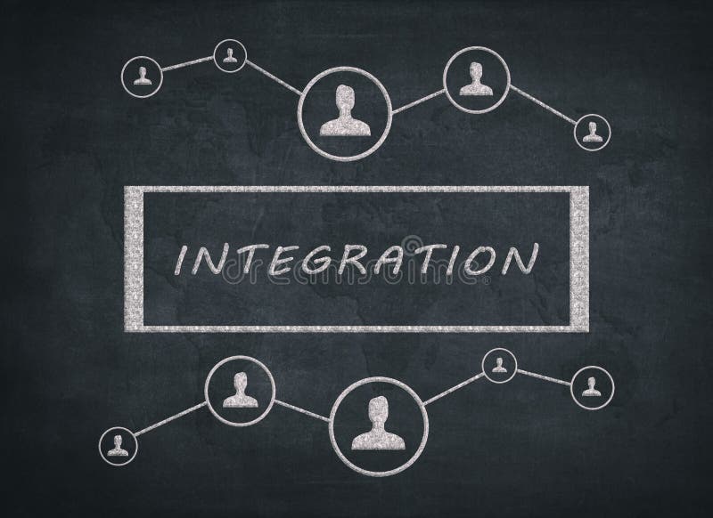 Integration - Text Concept on Blue Background Stock Image - Image of ...