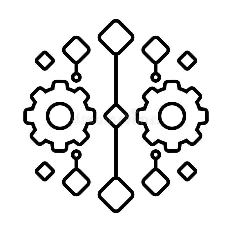 Integration Process Vector Icon, Technology Illustration Sign. Setup ...