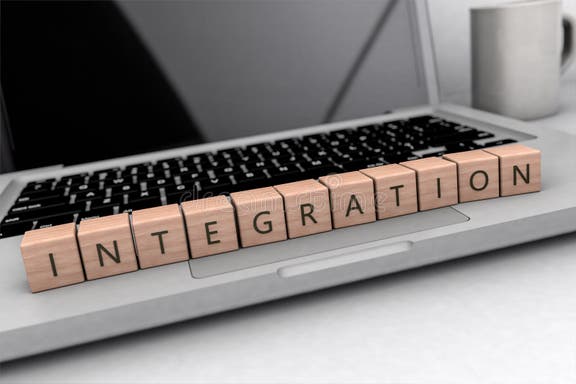 Integration text concept stock illustration. Illustration of data ...