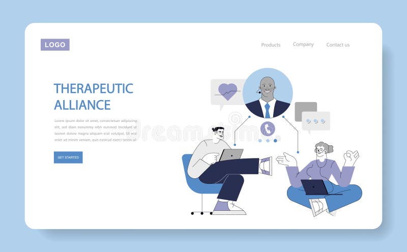 Integrative Psychotherapy. Flat Vector Illustration Stock Vector ...