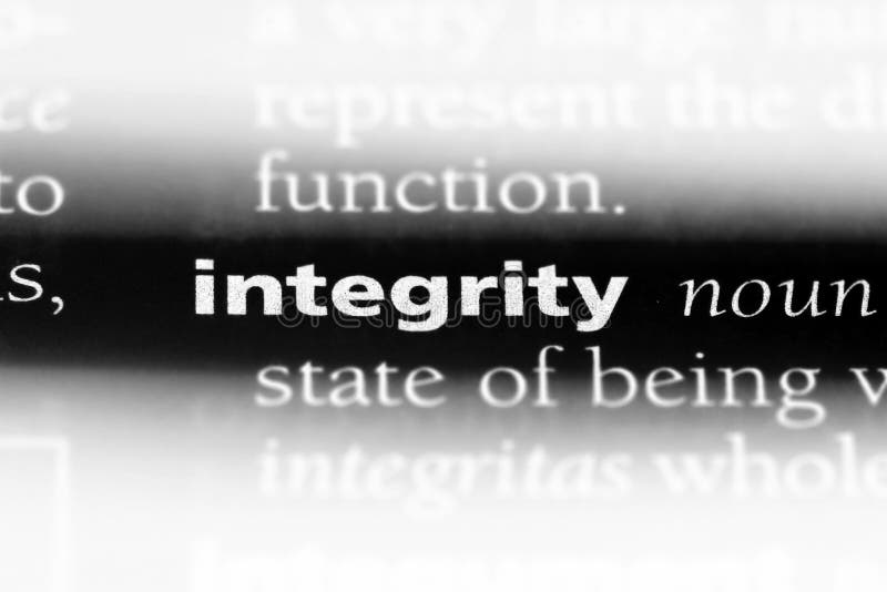 Marcador Do Texto Do Verde Da Definição De Dicionário Da Integridade ...