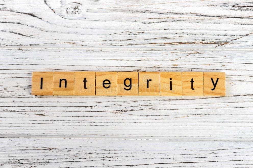 Integrit Word Made with Wooden Blocks Concept Stock Image - Image of ...