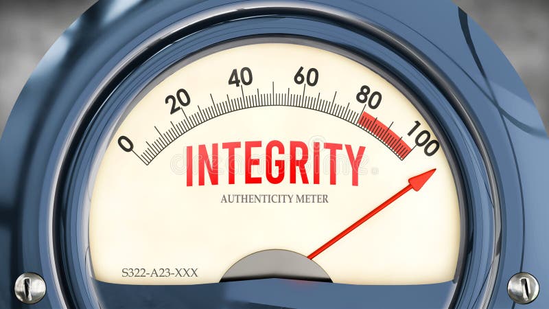 Integrity and Authenticity Meter that is Hitting a Full Scale, Showing ...