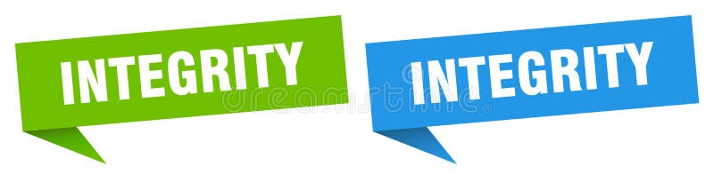 Integrity speech bubble. stock vector. Illustration of page - 153821338