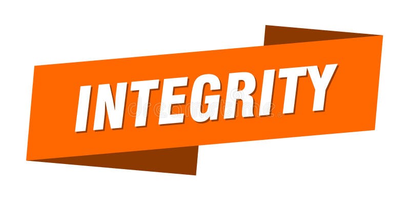 Integrity Banner Template. Integrity Ribbon Label Stock Vector ...