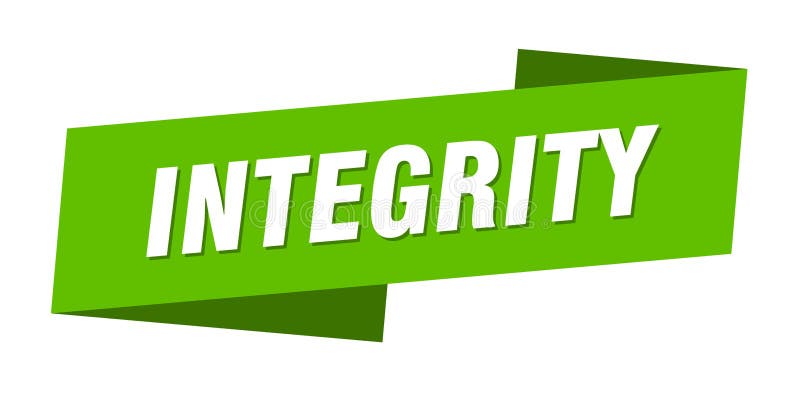 Integrity Banner Template. Integrity Ribbon Label Stock Vector ...