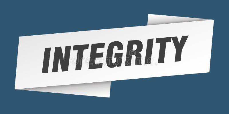 Integrity Banner Template. Integrity Ribbon Label Stock Vector ...