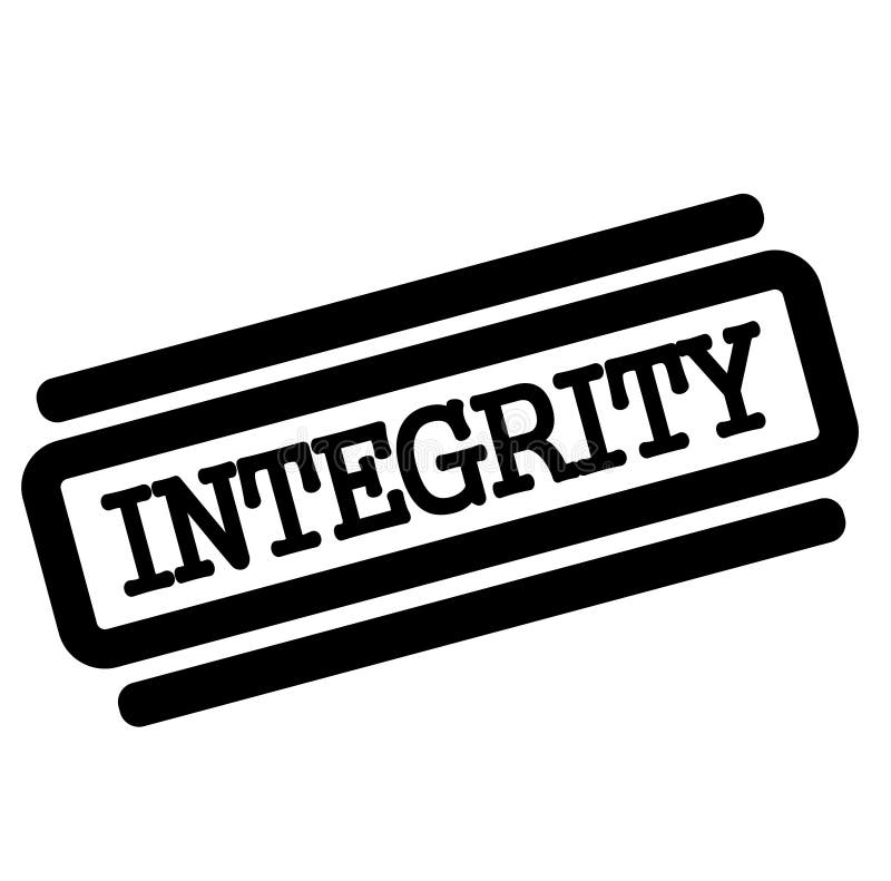 Integrity black stamp stock vector. Illustration of personal - 124380718