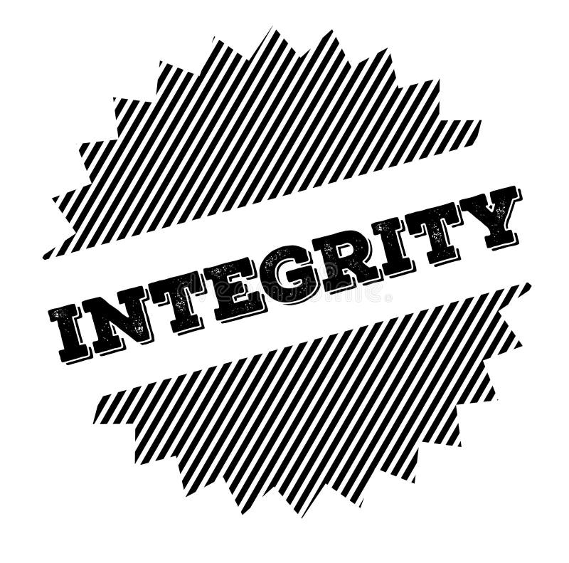 Integrity black stamp stock vector. Illustration of integrity - 123579731