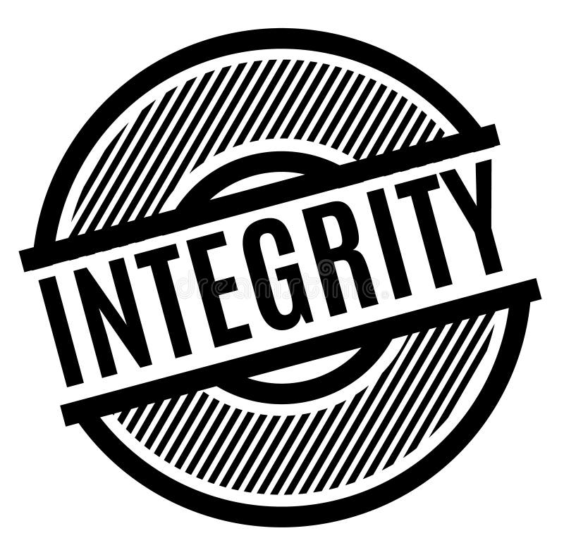 Integrity black stamp stock vector. Illustration of personal - 124380718