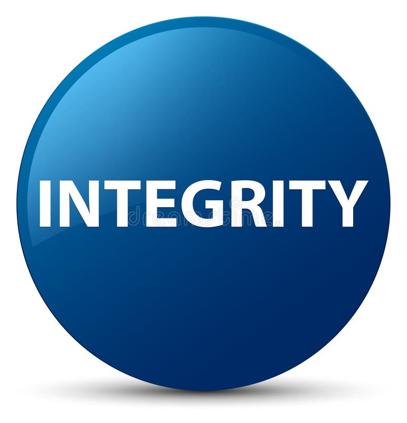 Integrity Blue Round Button Stock Illustration - Illustration of ...